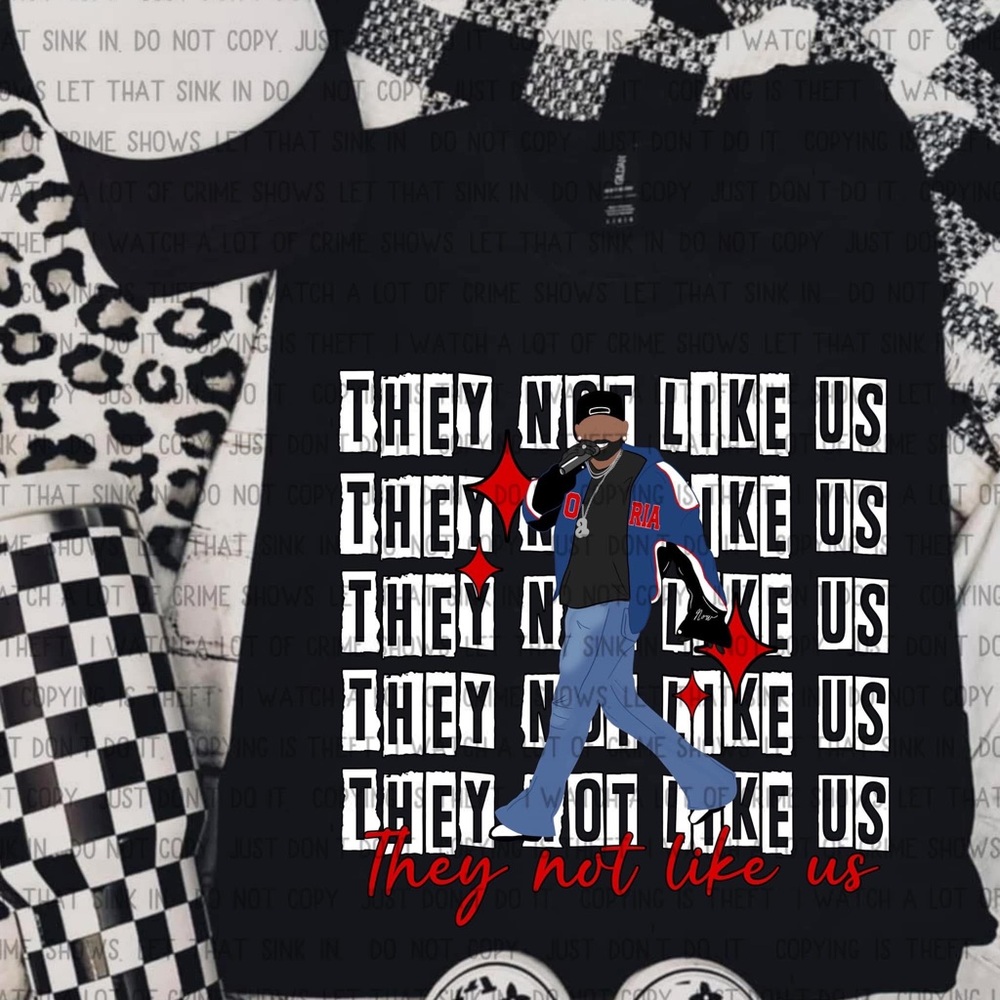 Kendrick Lamar They Not Like Us Rapper Black Tshirt S… - Gem